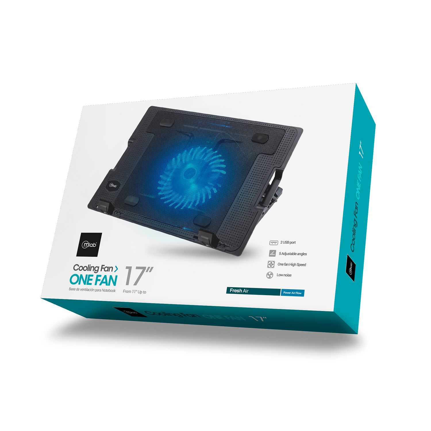 Ventilador Notebook Gamer 3DFX One Fan 17 Mod 9036 Negro - Prophone