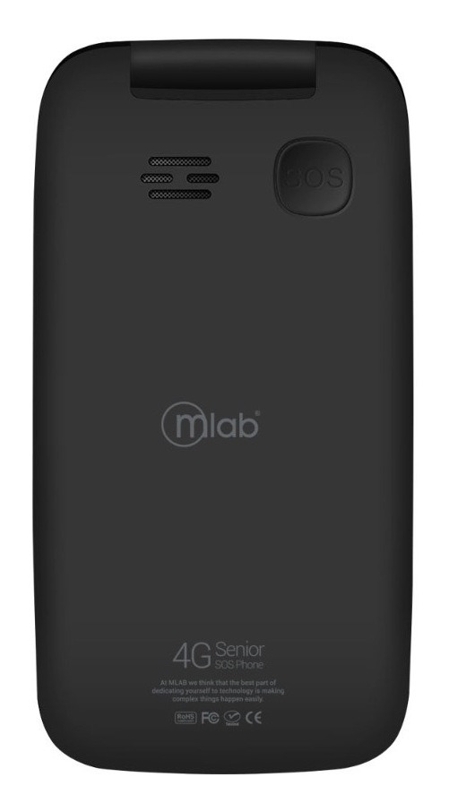 Telefono Celular Senior Adulto Mayor Microlab Sos 4g Lte Microlab Negro - Prophone